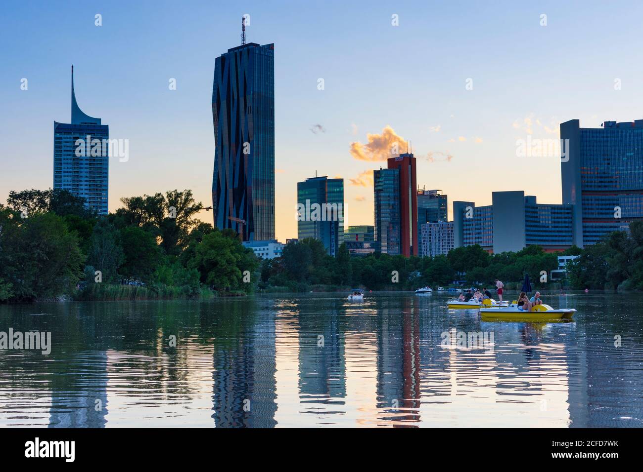 Donaucity with highrise hochhaus neue donau hi-res stock photography ...