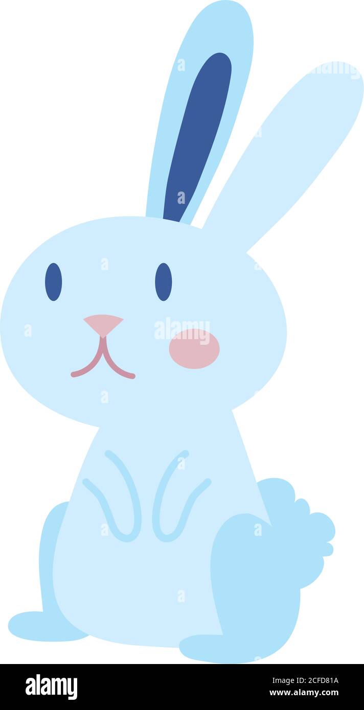 mid autumn cute rabbit flat style icon vector illustration design Stock ...