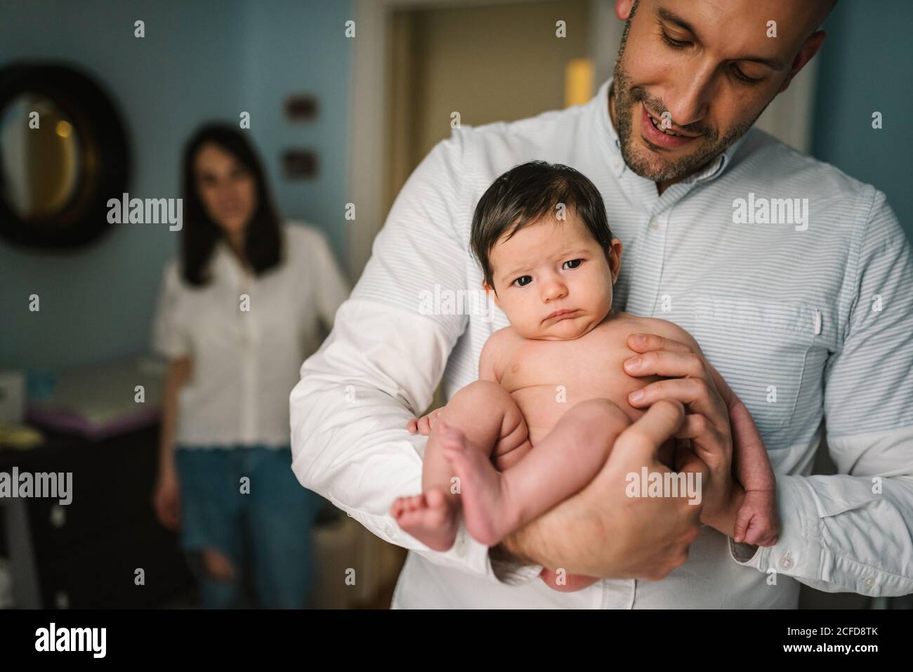 Father hugging cute baby Stock Photo - Alamy