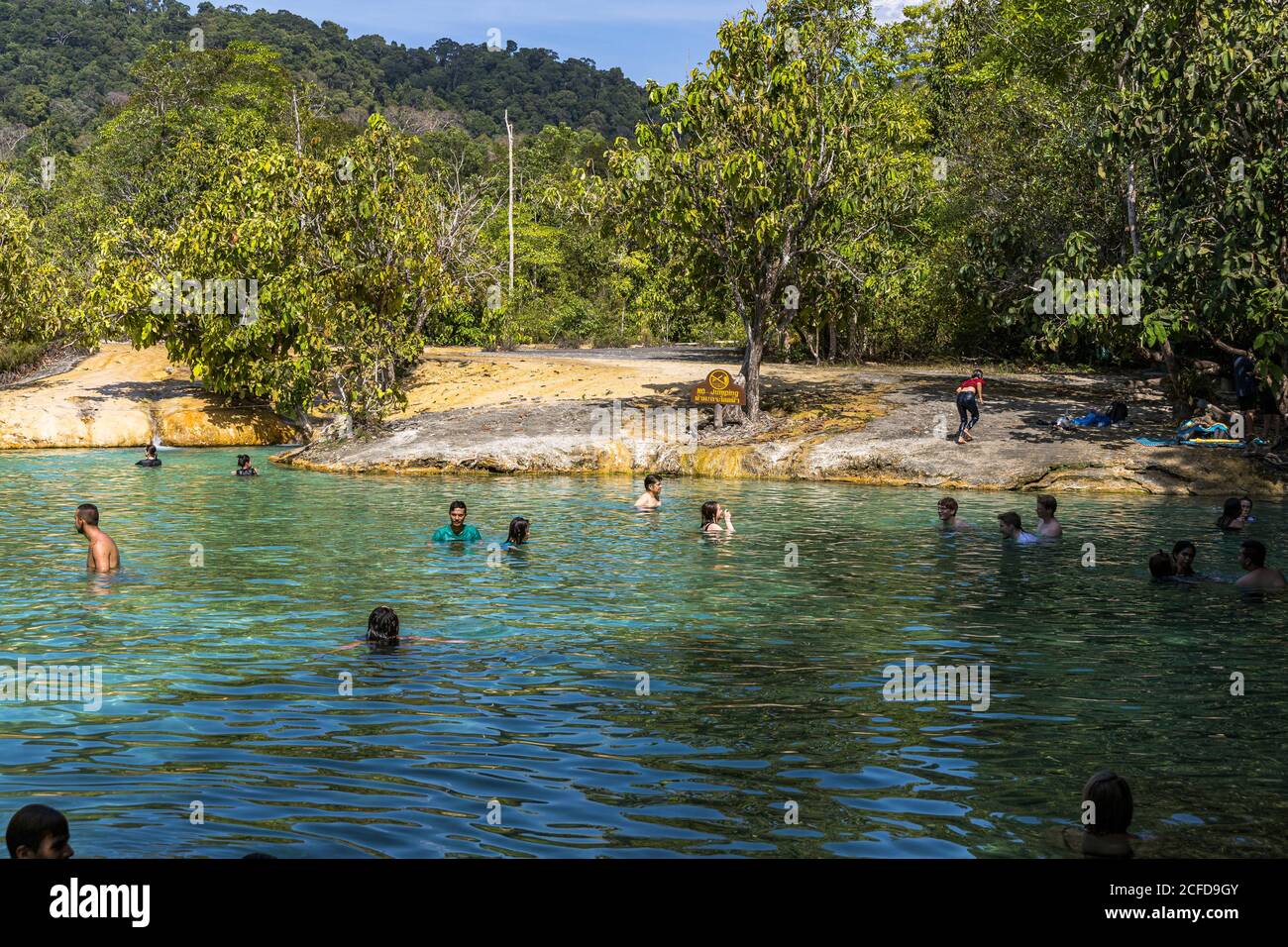 Emerald Pool in Sa Morakot National Park, Krabi Region, Thailand Stock ...