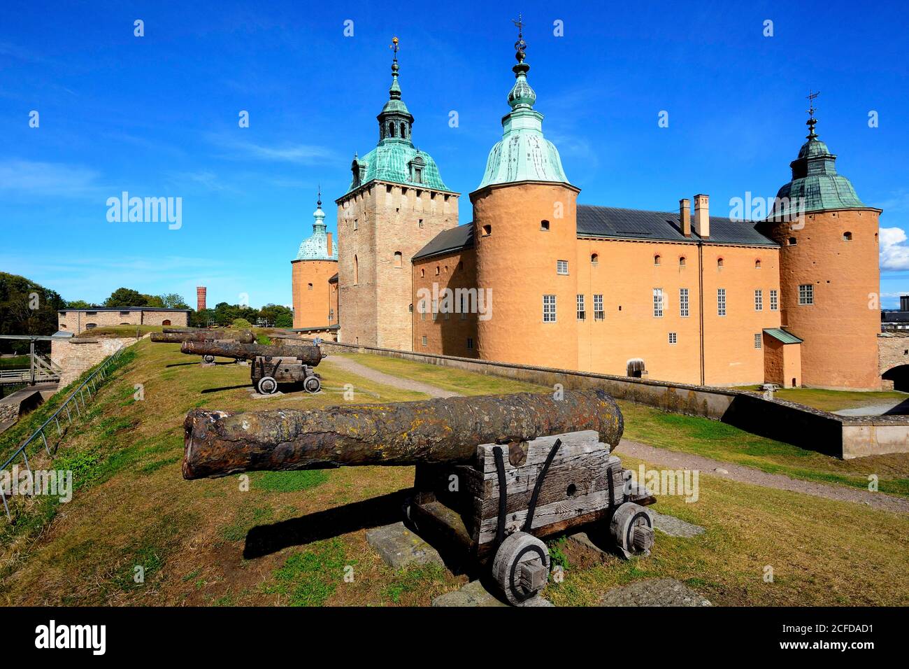 Mediaeval castle in Kalmar, Smaland, Sweden, Scandinavia Stock Photo ...