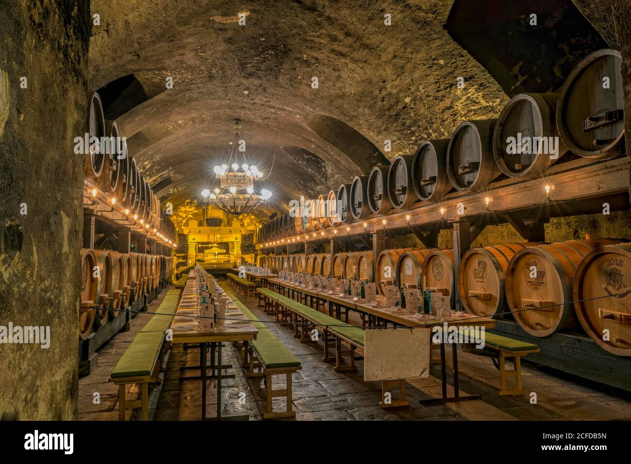 Historical wine cellar, residence, interior, Wuerzburg, Germany Stock ...