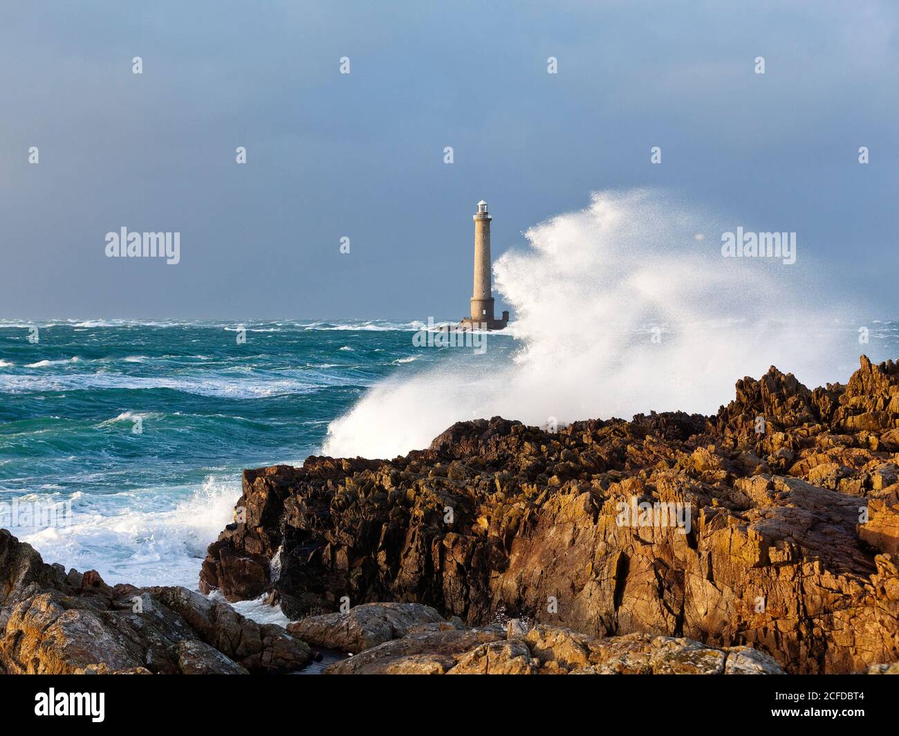 The Goury lighthouse is located at the northernmost point of the ...