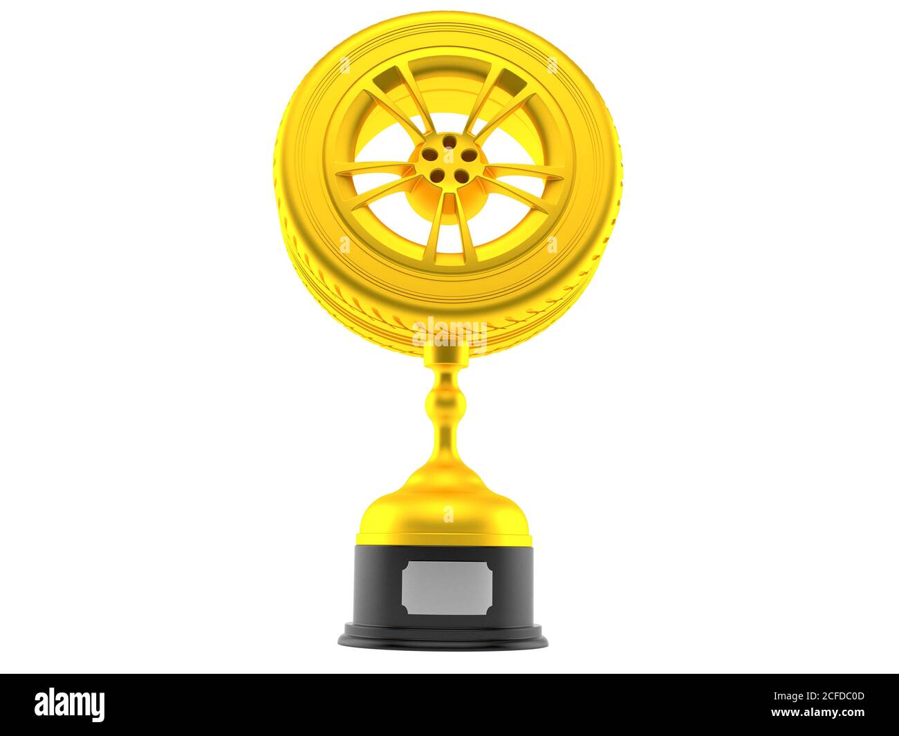 Car trophy isolated on white background Stock Photo - Alamy