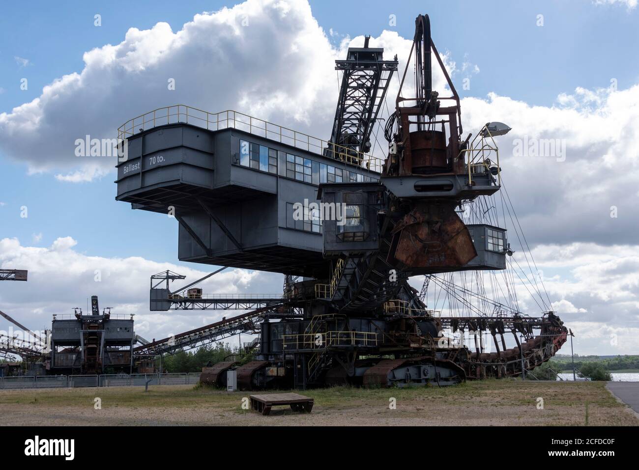 Germany, Saxony-Anhalt, Gräfenhainichen, old brown coal excavators ...