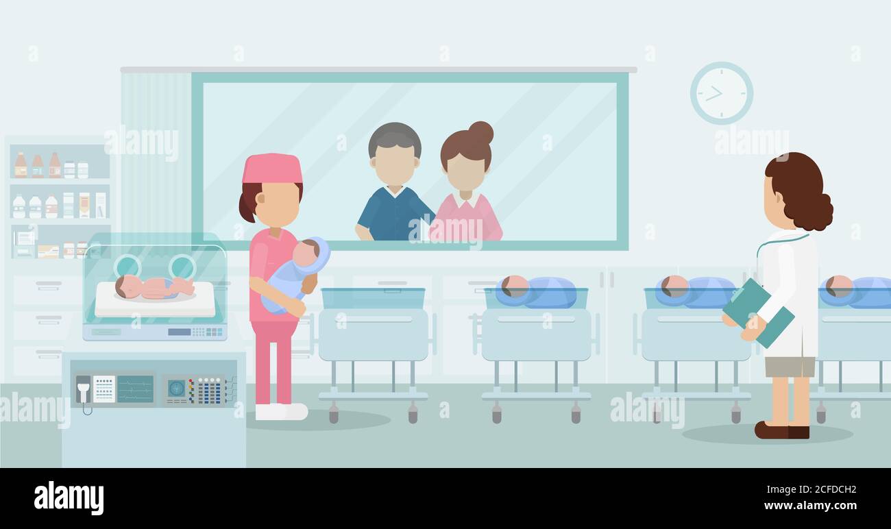 Premature babies Stock Vector Images - Alamy