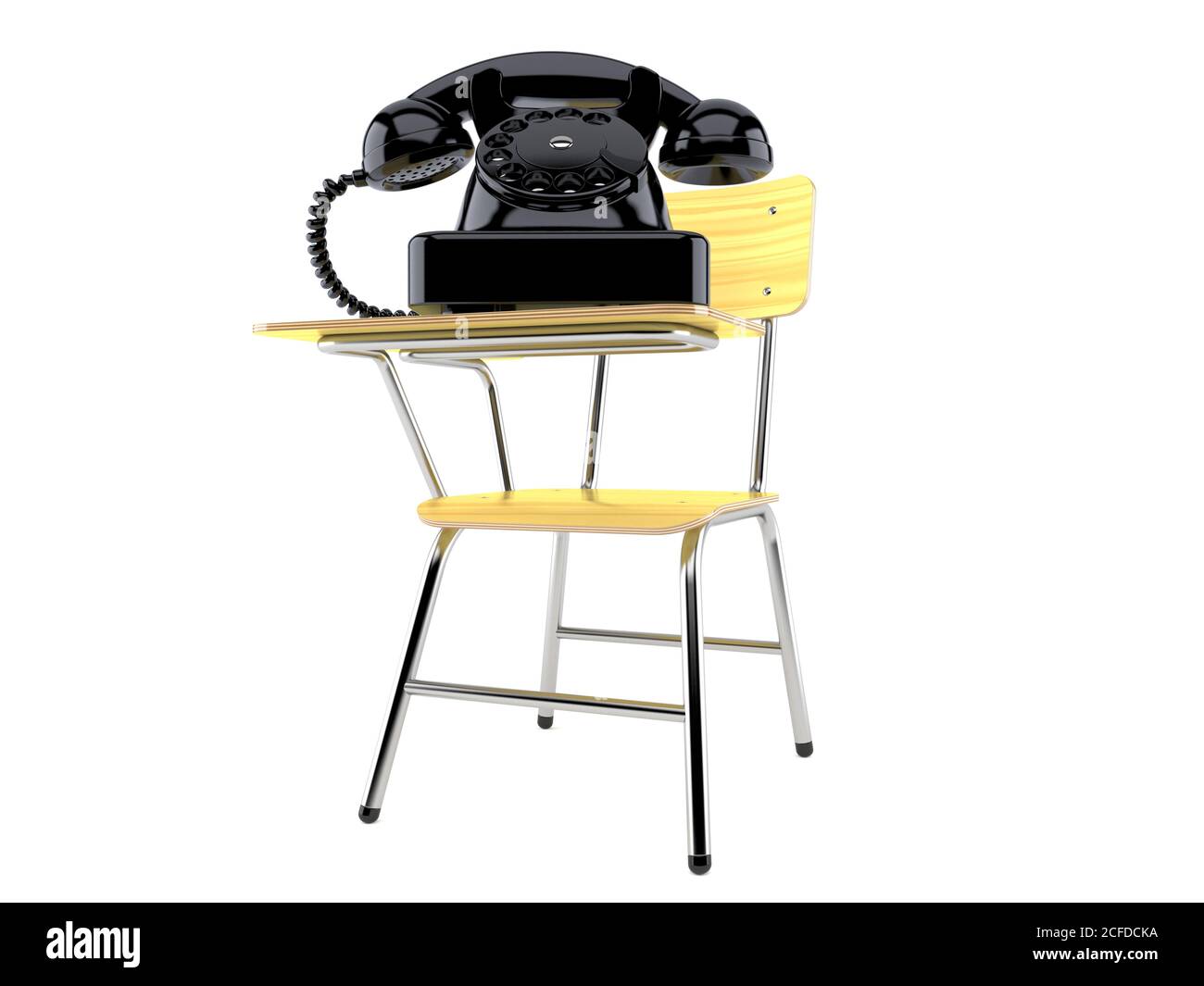 Old school dial telephone Cut Out Stock Images & Pictures - Alamy