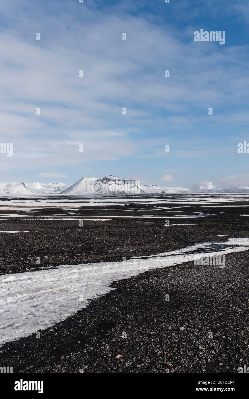 View over the Sandur area Sólheimasandur, Iceland Stock Photo - Alamy