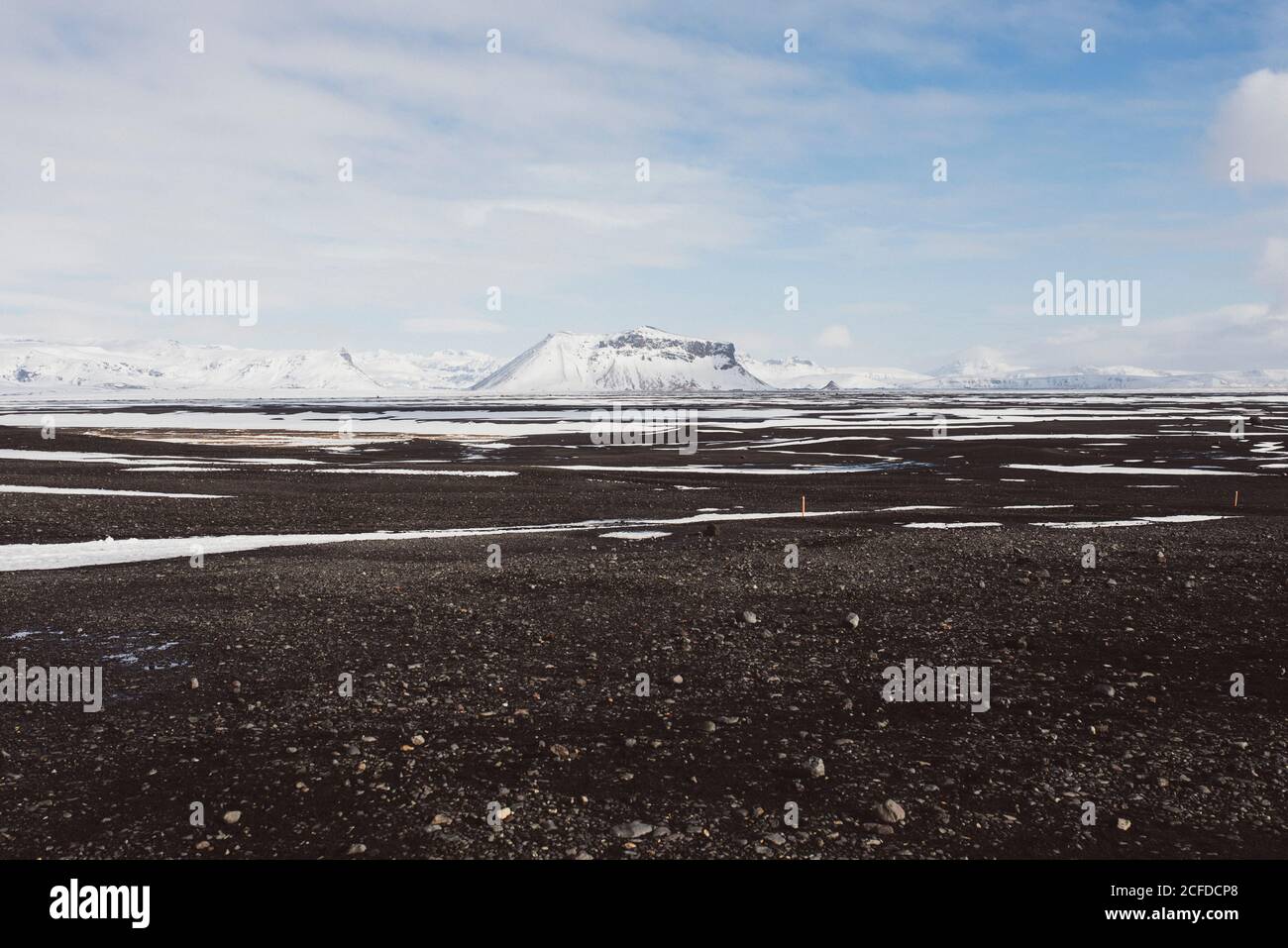 View over the Sandur area Sólheimasandur, Iceland Stock Photo - Alamy