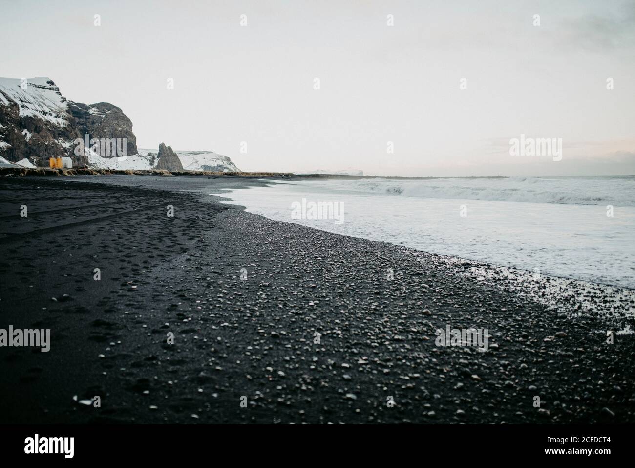 Black Sand Beach at Vik y Myrdal Stock Photo - Alamy