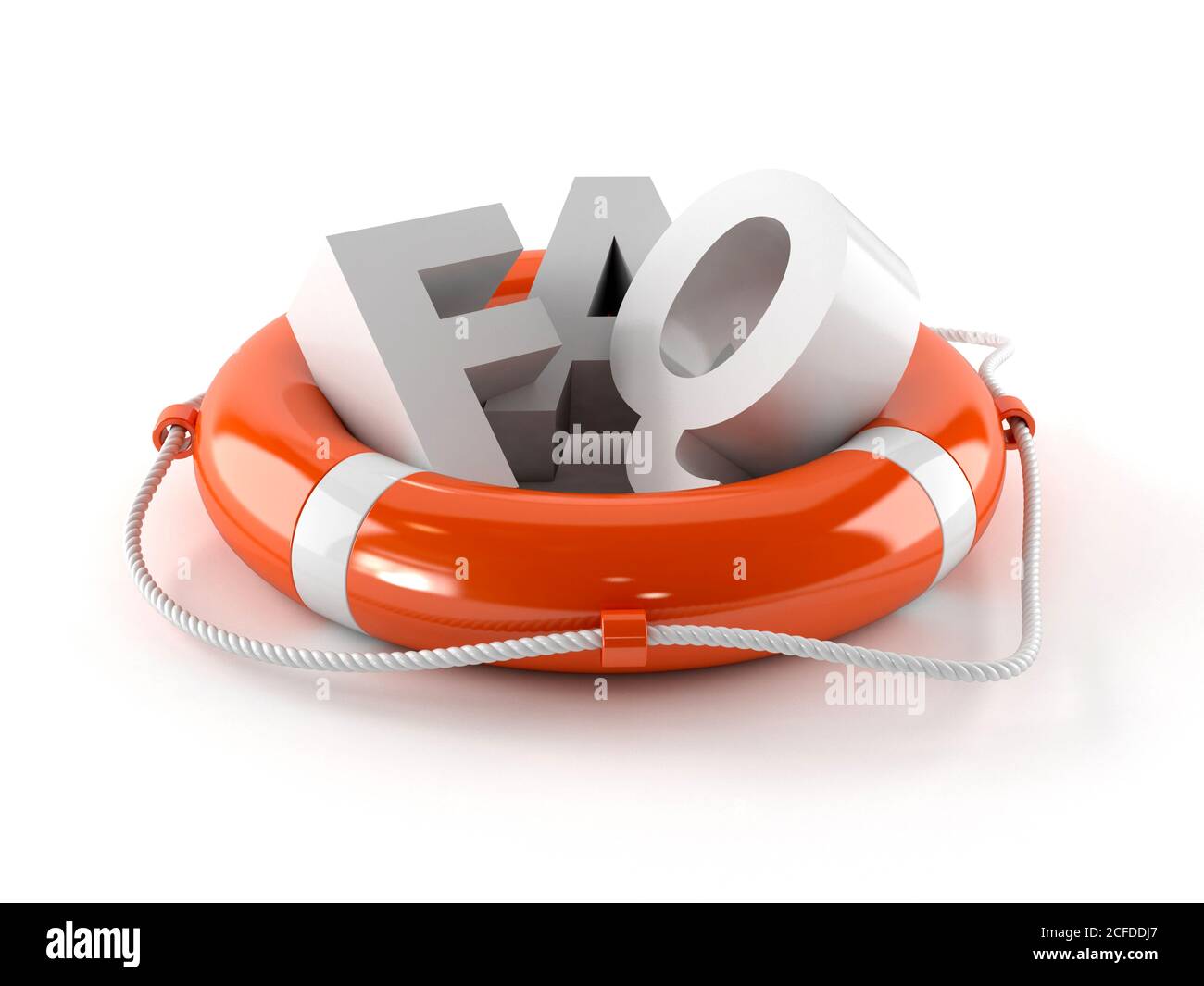 FAQ concept isolated on white background Stock Photo - Alamy