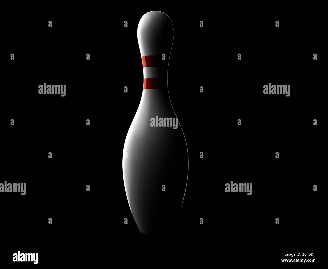 Ten pin isolated on black background Stock Photo - Alamy