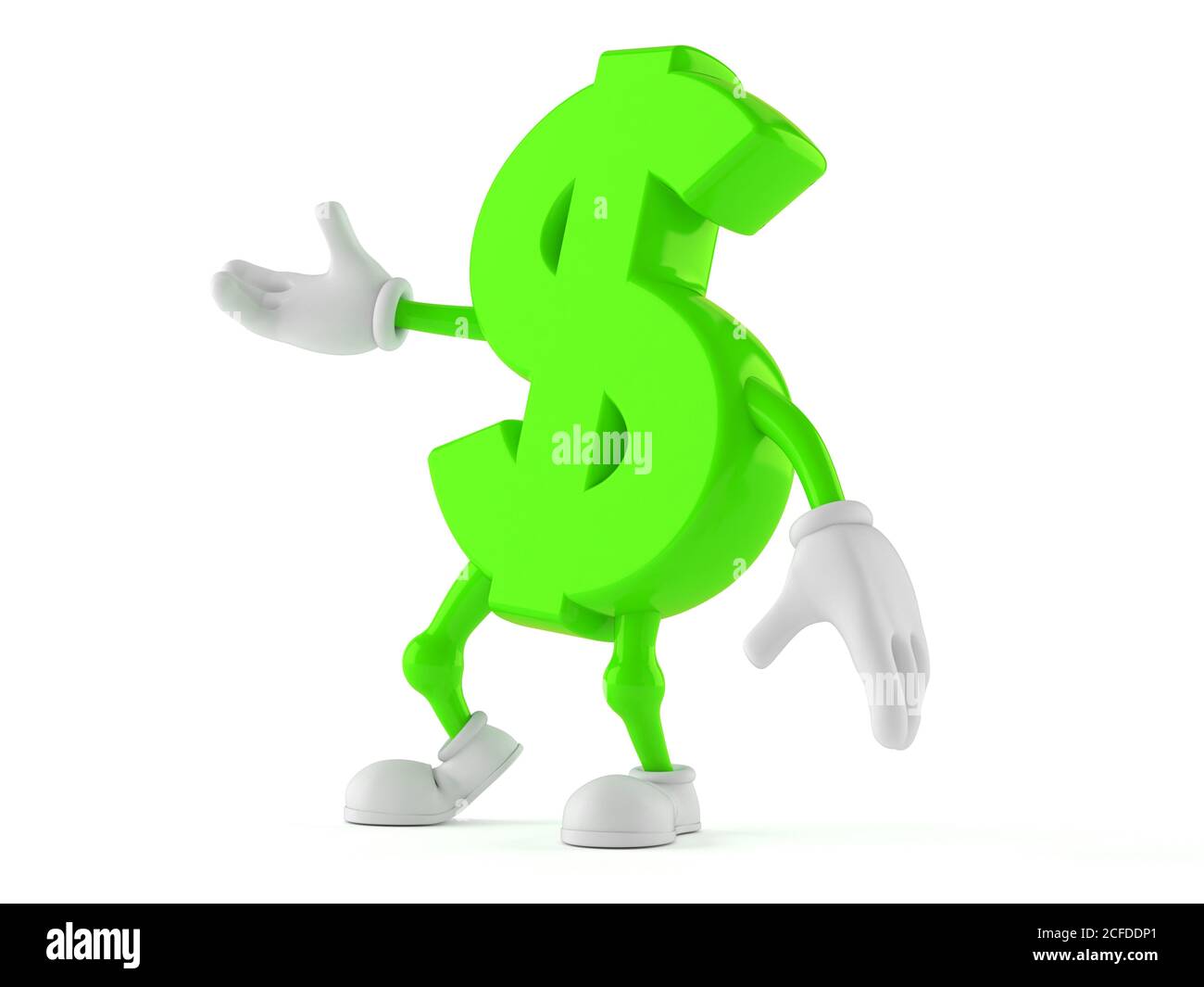 Dollar character isolated on white background Stock Photo - Alamy
