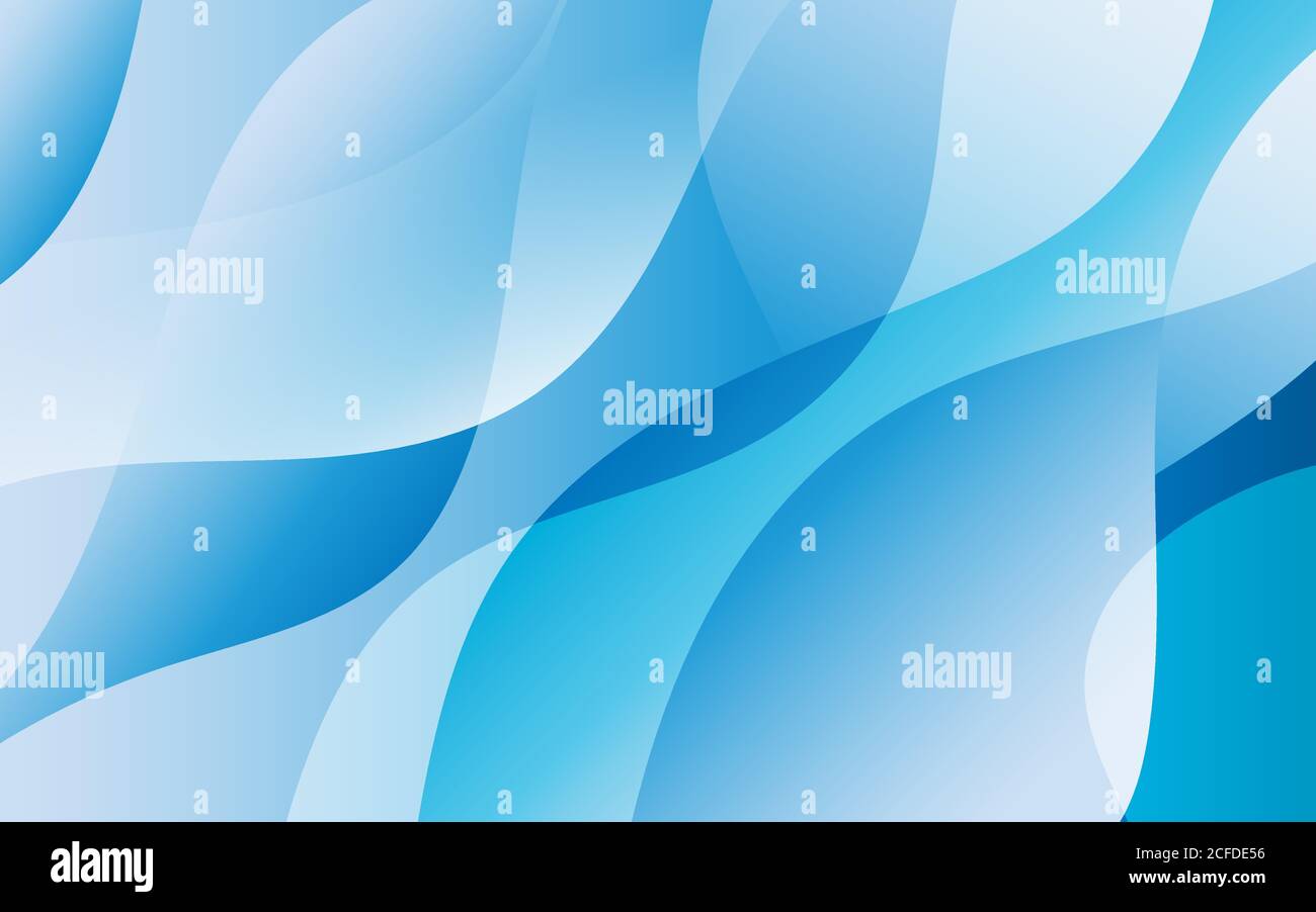 Water Waves White And Light Blue Tones Curve Patterns Overlapping