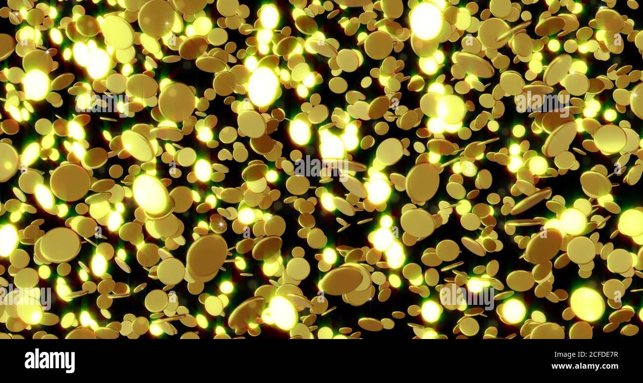 Vintage golden coins texture. Business and finance concept background ...