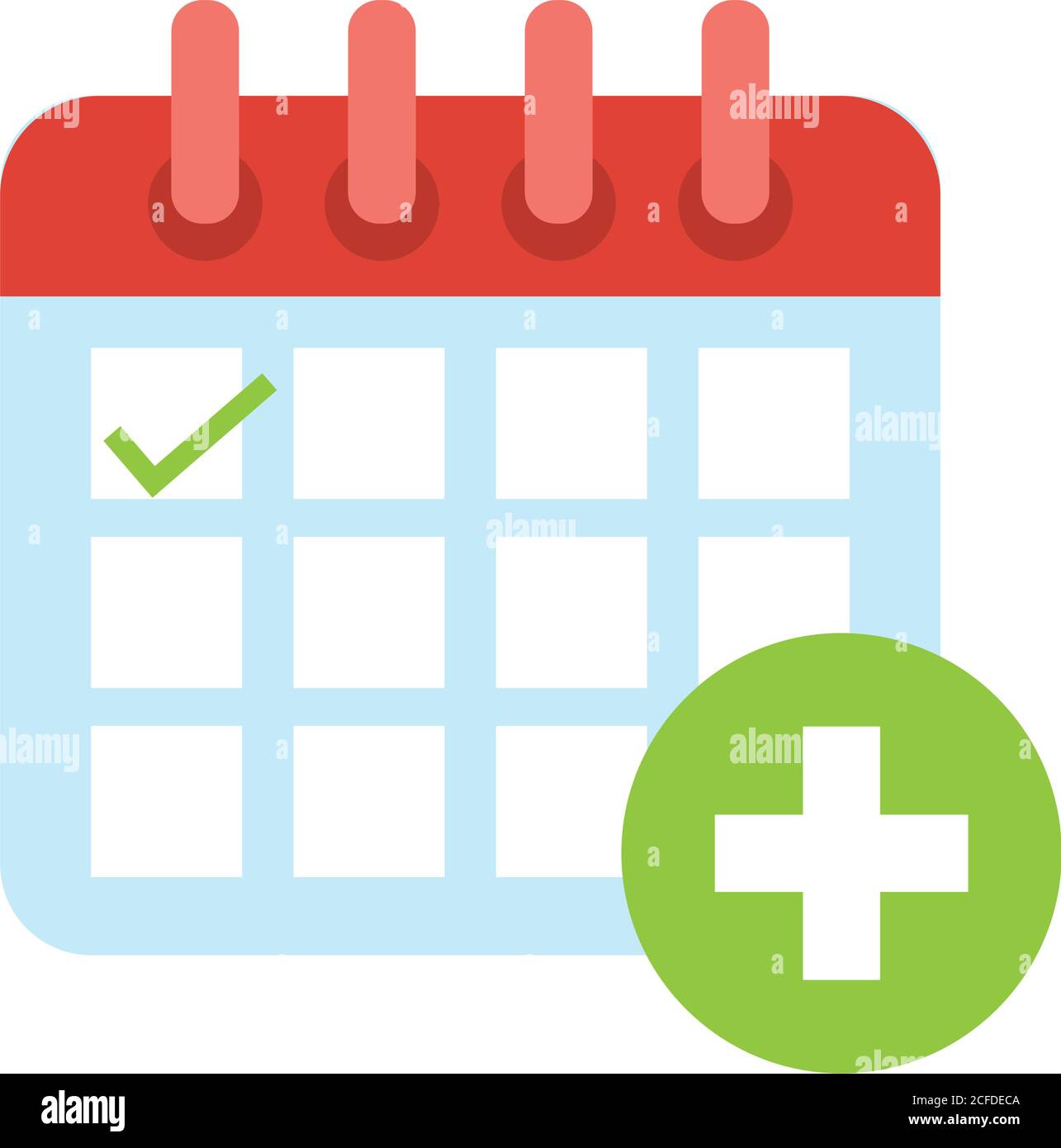 medical cross in calendar flat style icon vector illustration design ...
