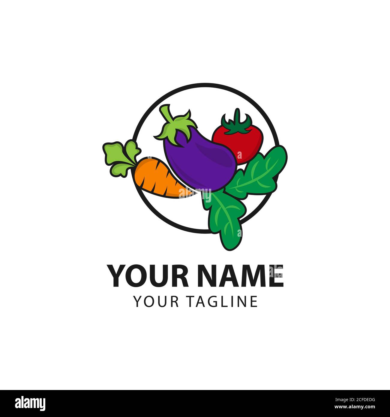 Vegetables logo design. Raw food vector design. Vegetarian food ...