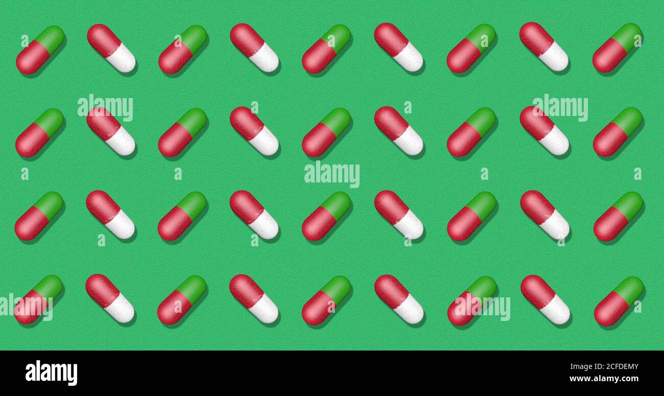 Colorful Background with pills. Backdrop with bright pattern for ...