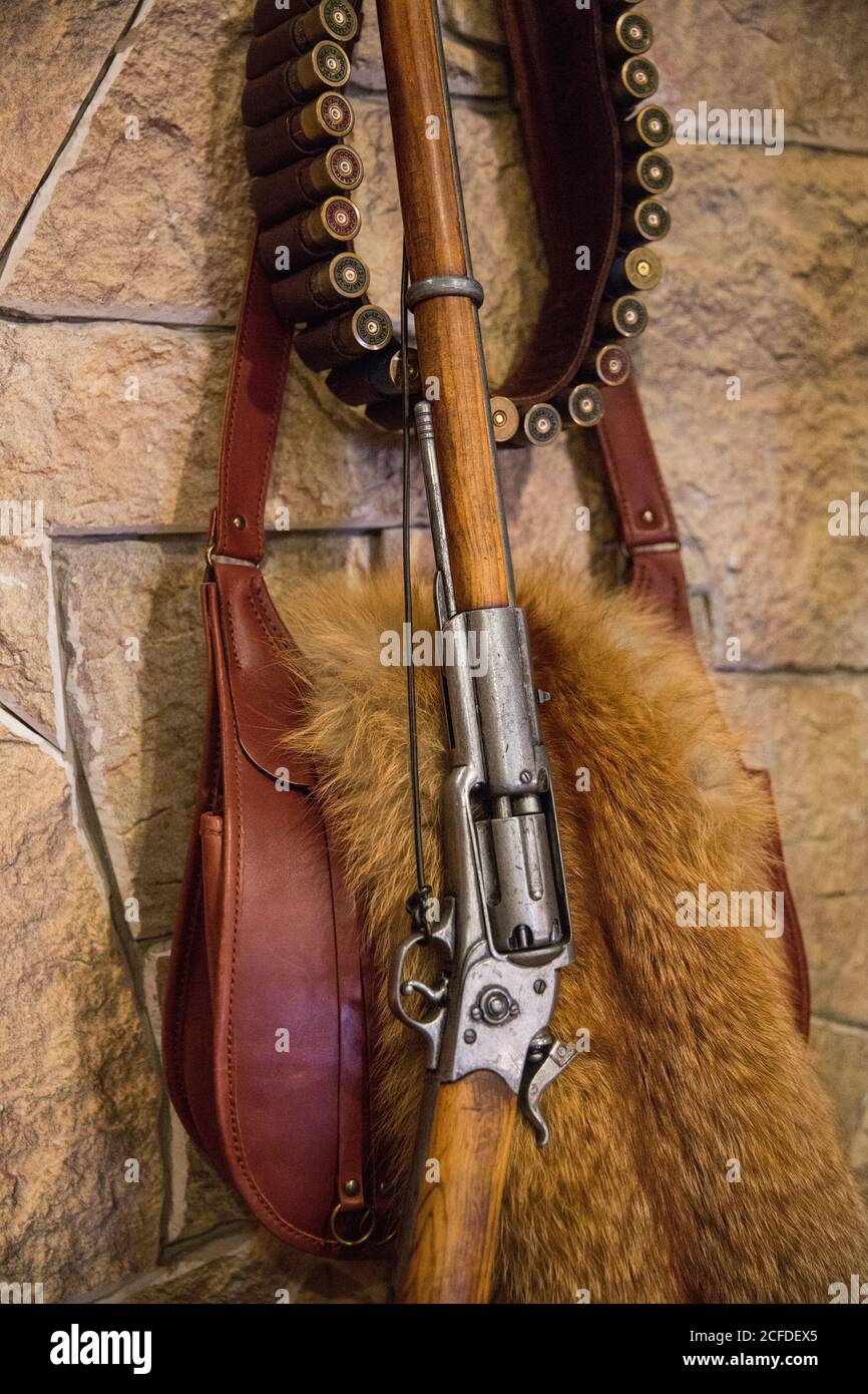 Hunting shotgun on the wall hi-res stock photography and images - Alamy