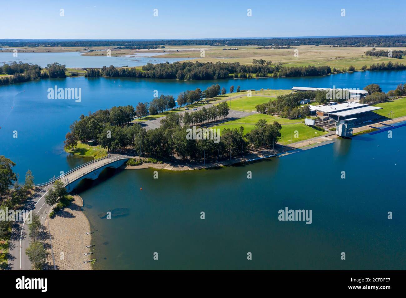 Aerial view of the Sydney Olympic Regatta Centre in Penrith in New ...
