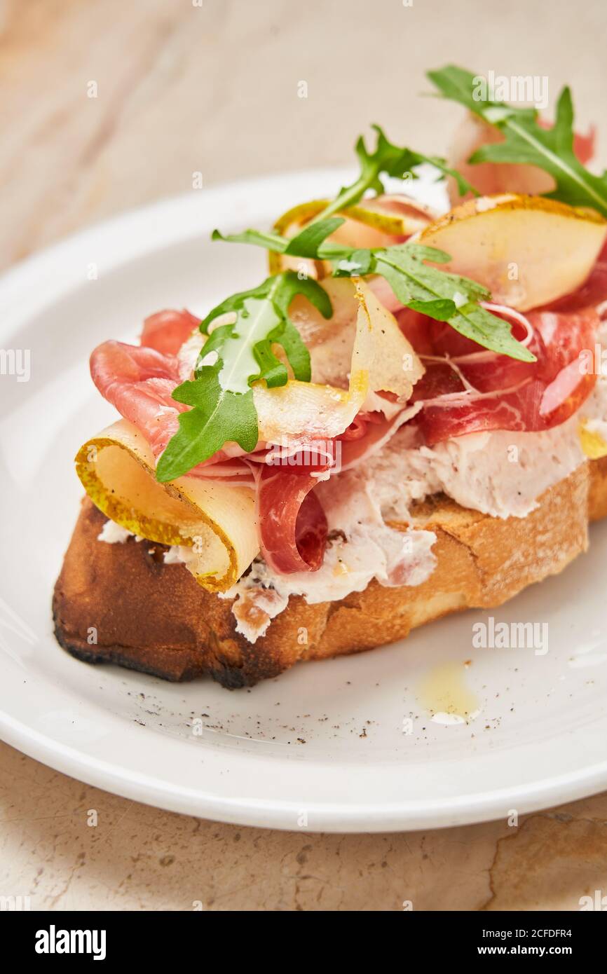 Open sandwich with ham hi-res stock photography and images - Alamy
