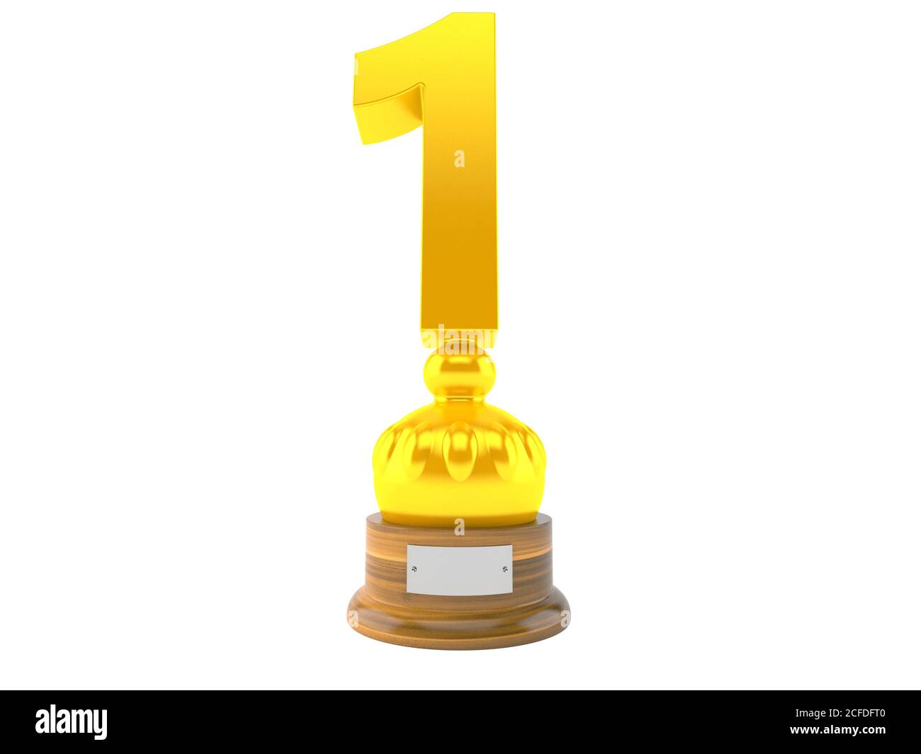 First place trophy isolated on white background Stock Photo - Alamy