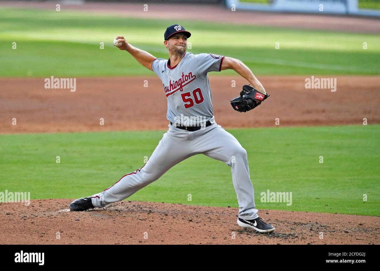 Atlanta, GA, USA. 04th Sep, 2020. Nationals pitcher Austin Voth ...