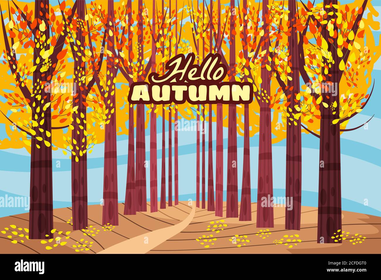 Hello autumn, Autumn alley, path in the park, fall, autumn leaves, mood ...