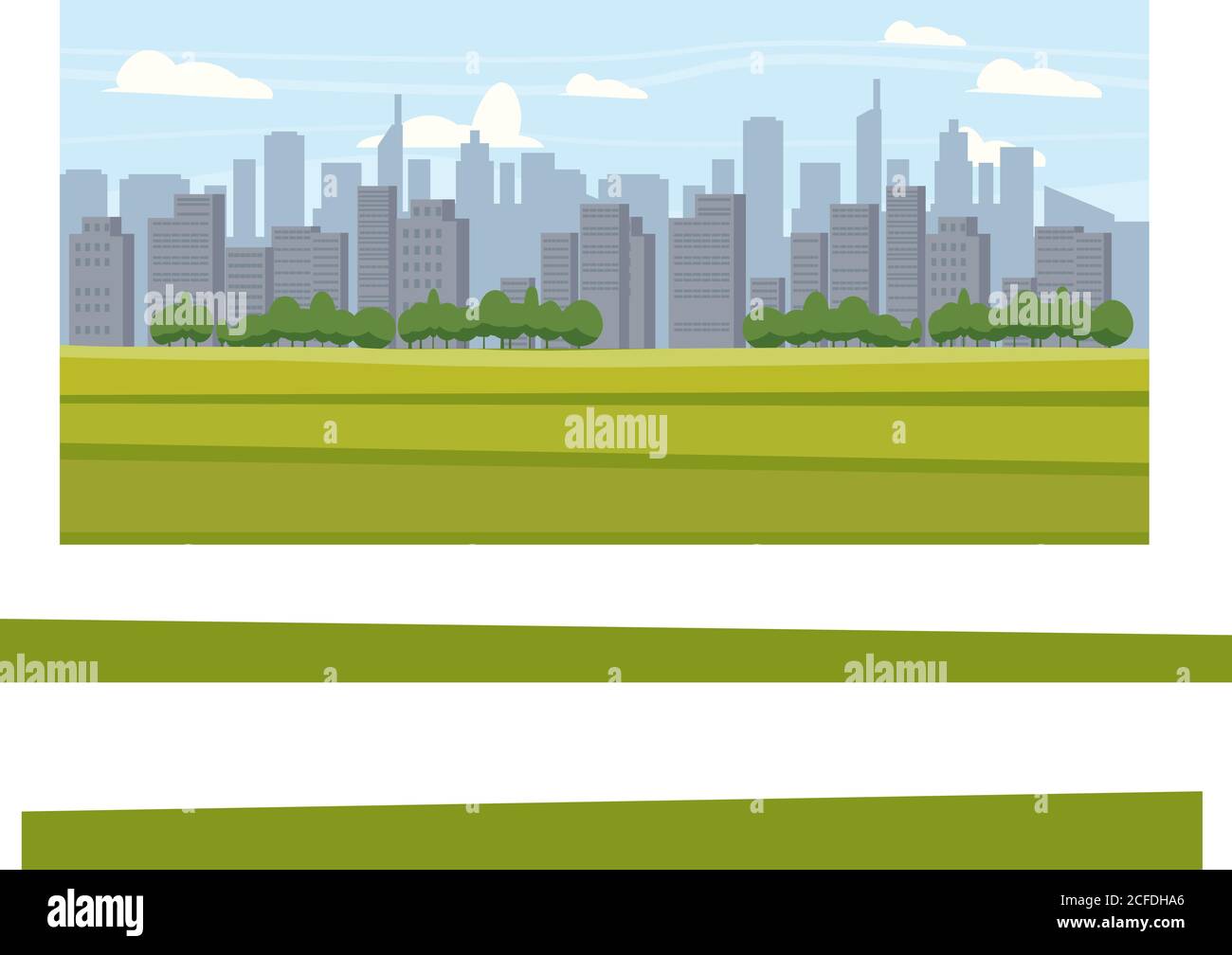 Cityscape, metropolis, panorama, horizon, skyscrapers, houses vector ...