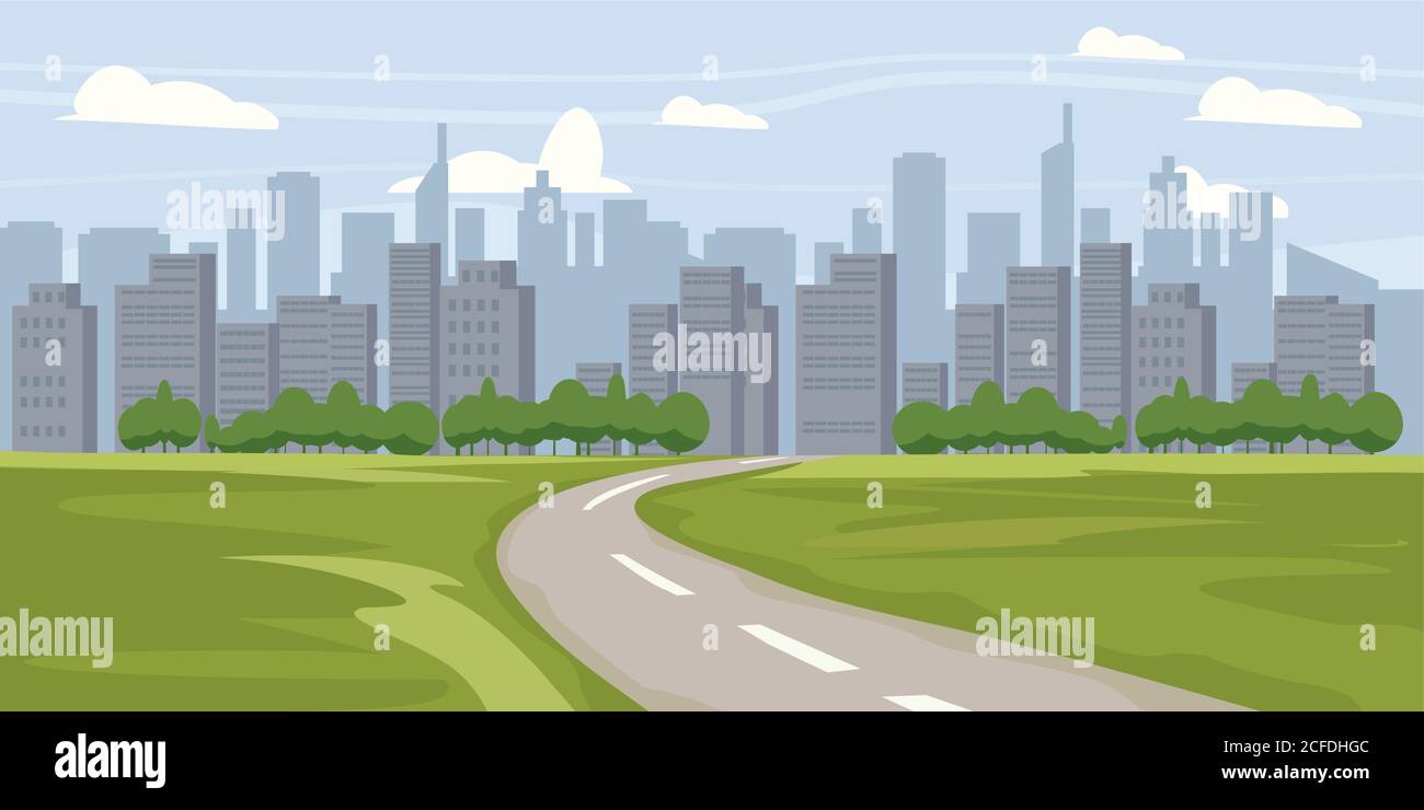 Cityscape background. Buildings silhouette cityscape. Modern ...