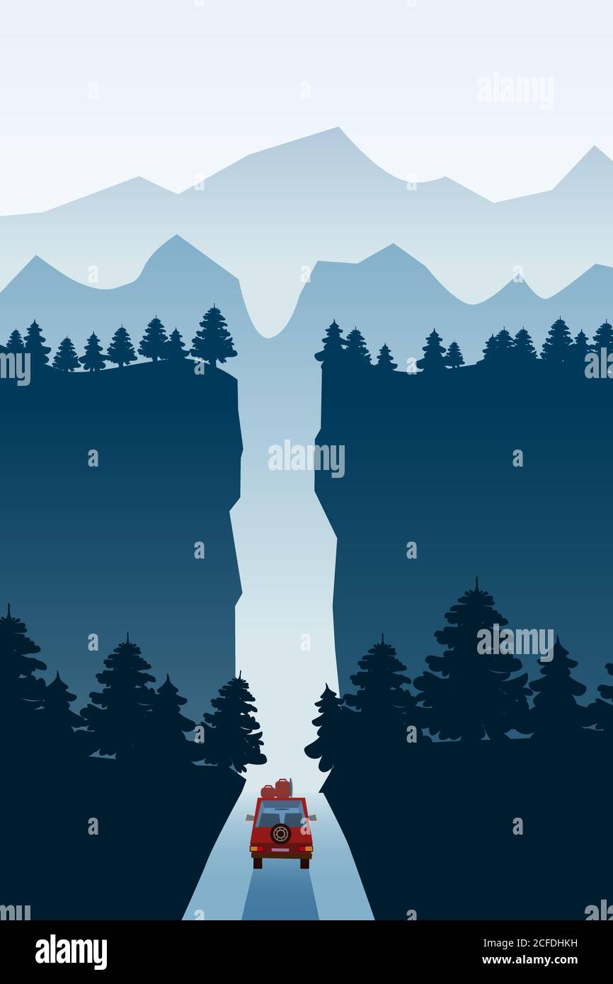 Highway mountain drive Stock Vector Images - Alamy