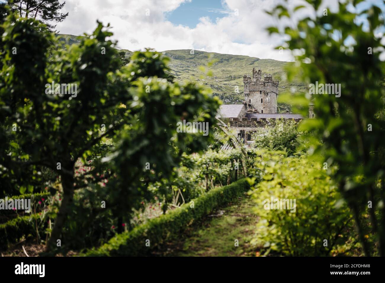 Gardens of Glenveagh Castle, Glenveagh National Park, Ireland Stock ...