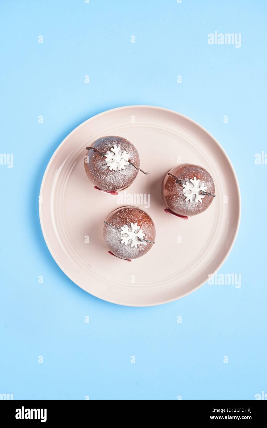 Plate with deer shaped pastry Stock Photo - Alamy