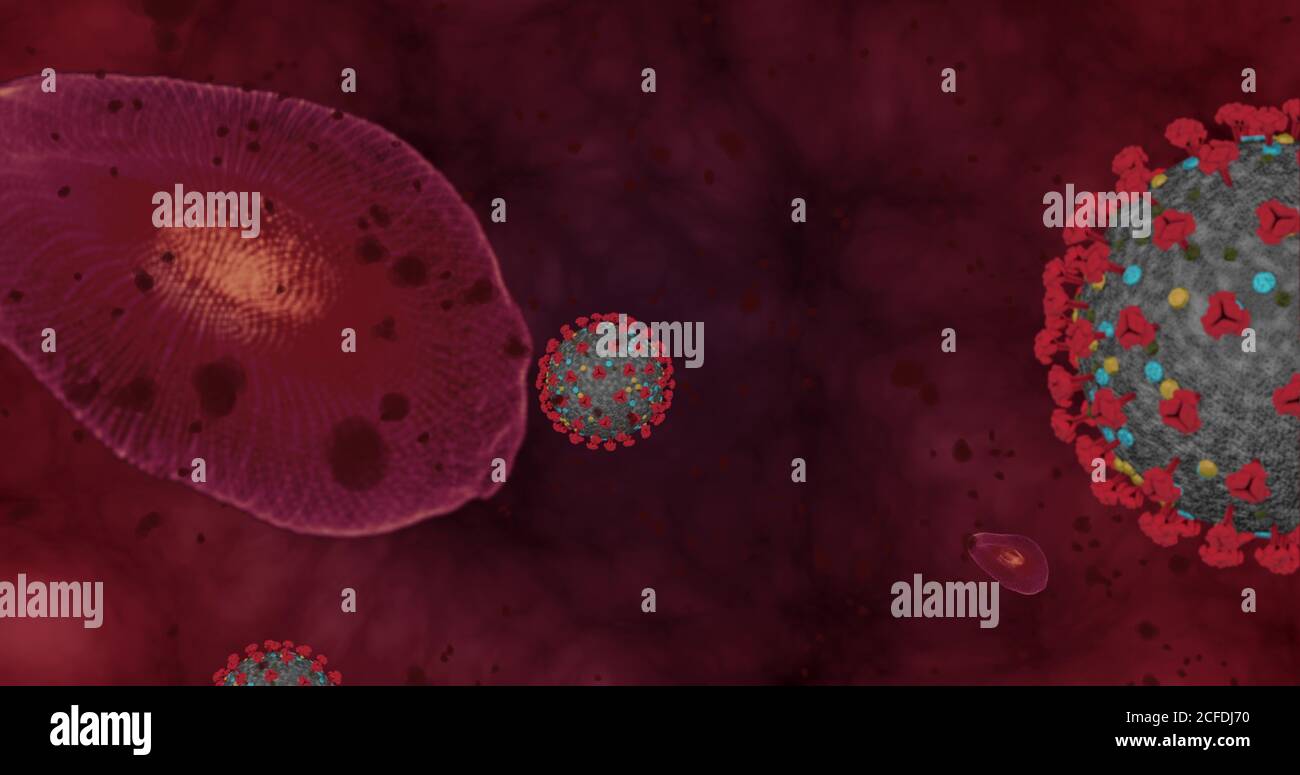 Animation red 3d viruses close hi-res stock photography and images - Alamy