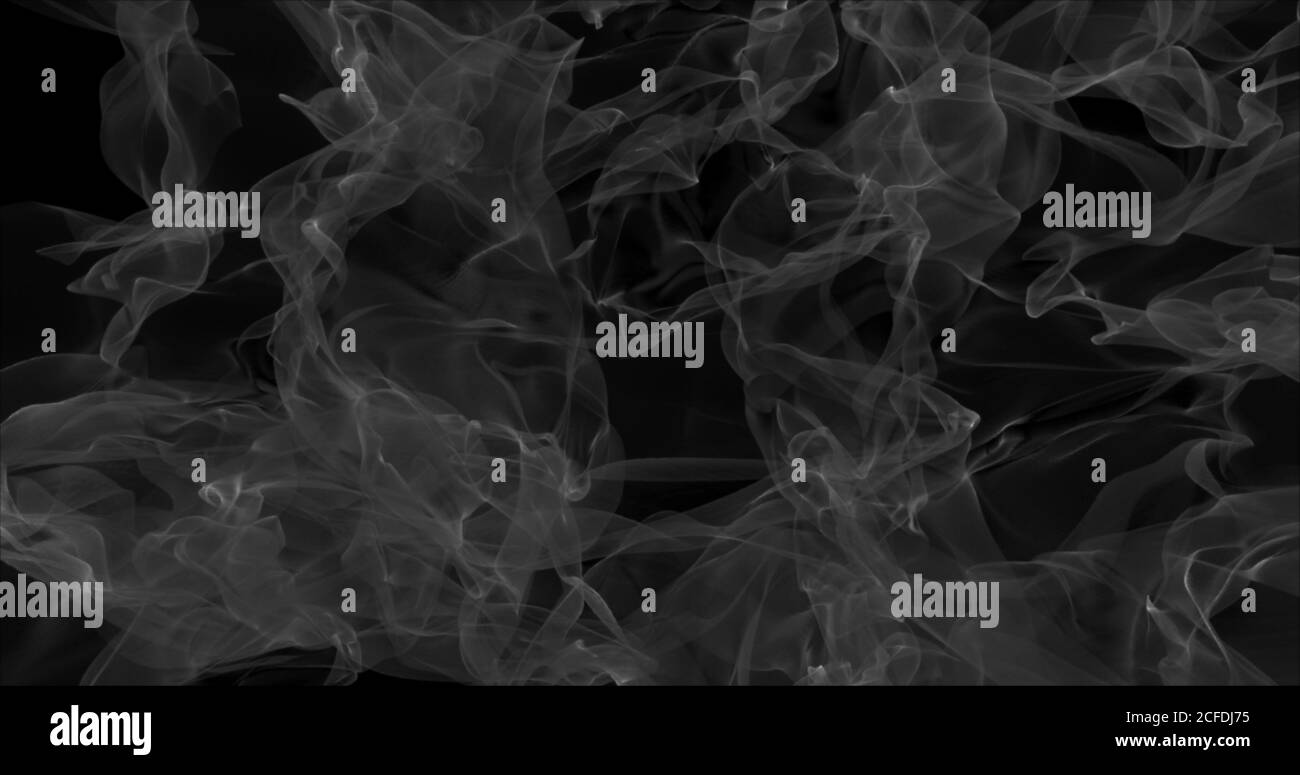 Floating white smoke on black background. Dry ice smoke fog for overlay ...