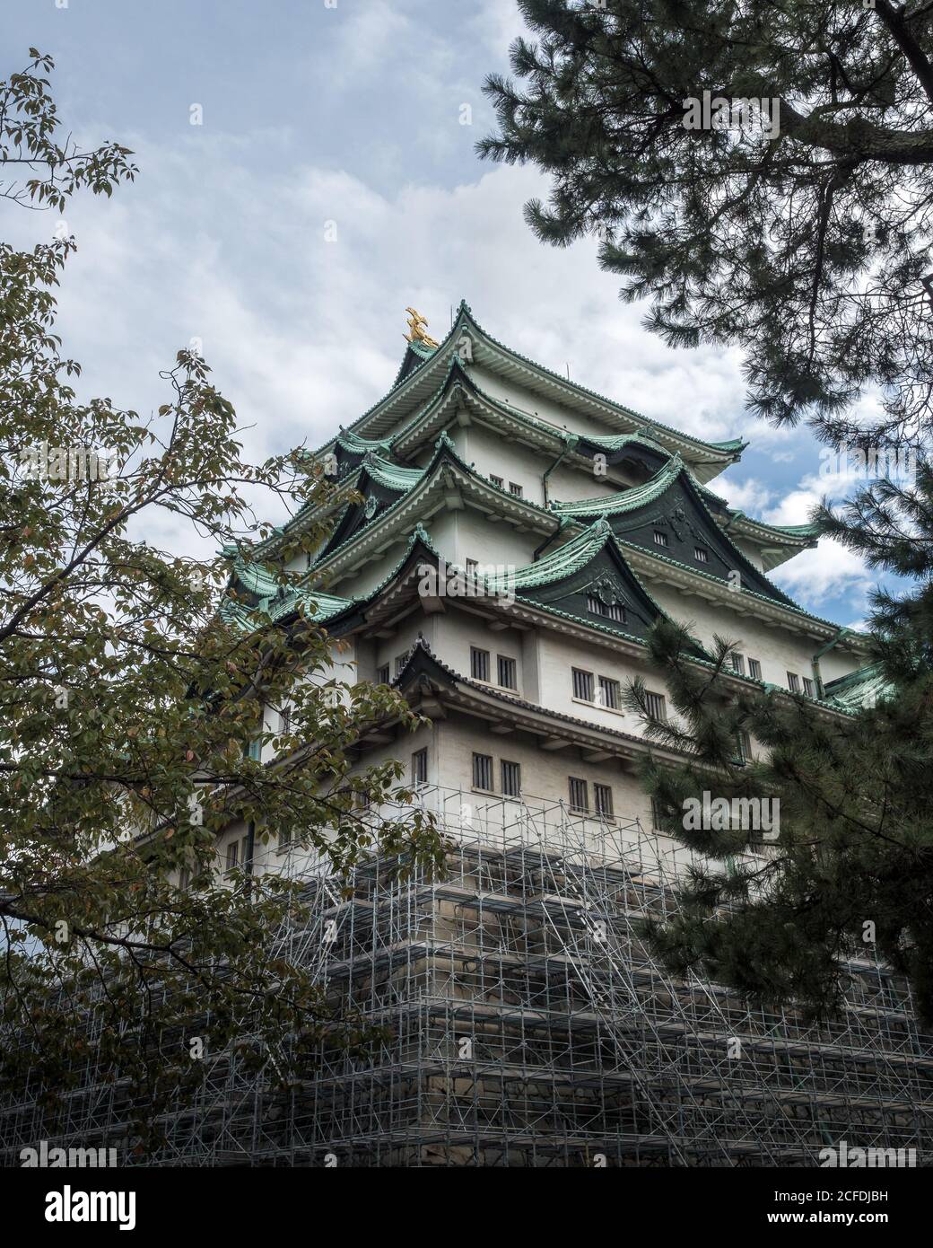 Nagoya Castle under renovation work, one of the most important castle ...