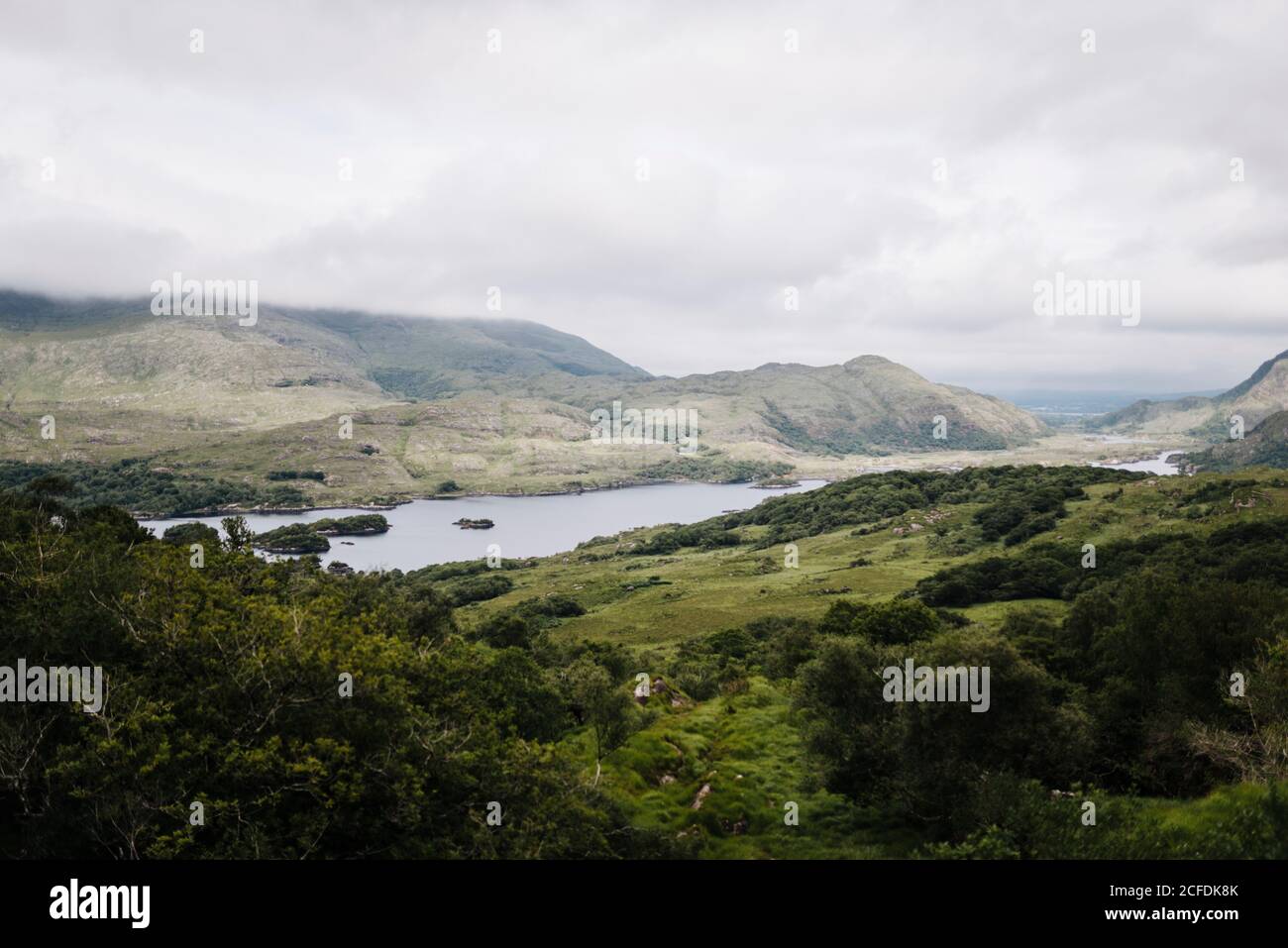 View of Upper Lake from Ladies' View, Killarney National Park, Ireland ...