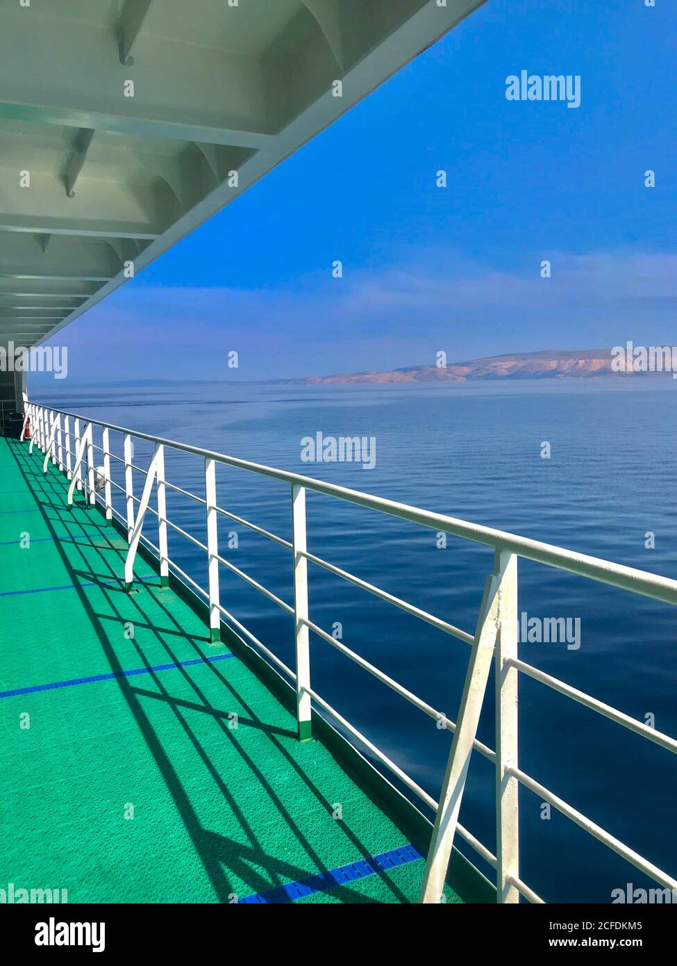 Ferry, Railing, Mediterranean Sea, Morning Sun, Sky, Empty, Coast, Rock ...