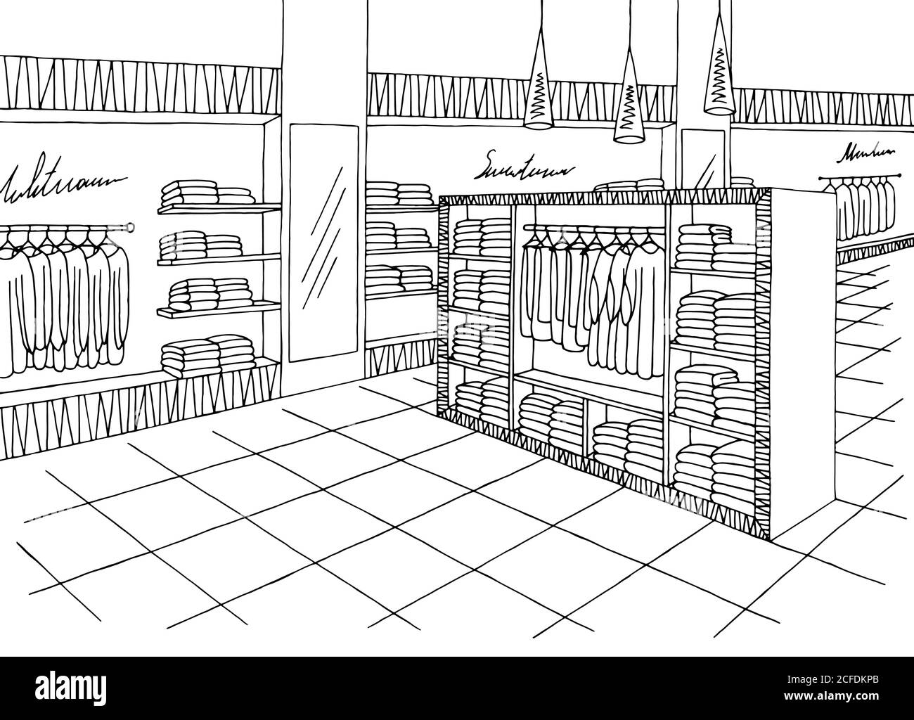 Department Store Interior Sketch