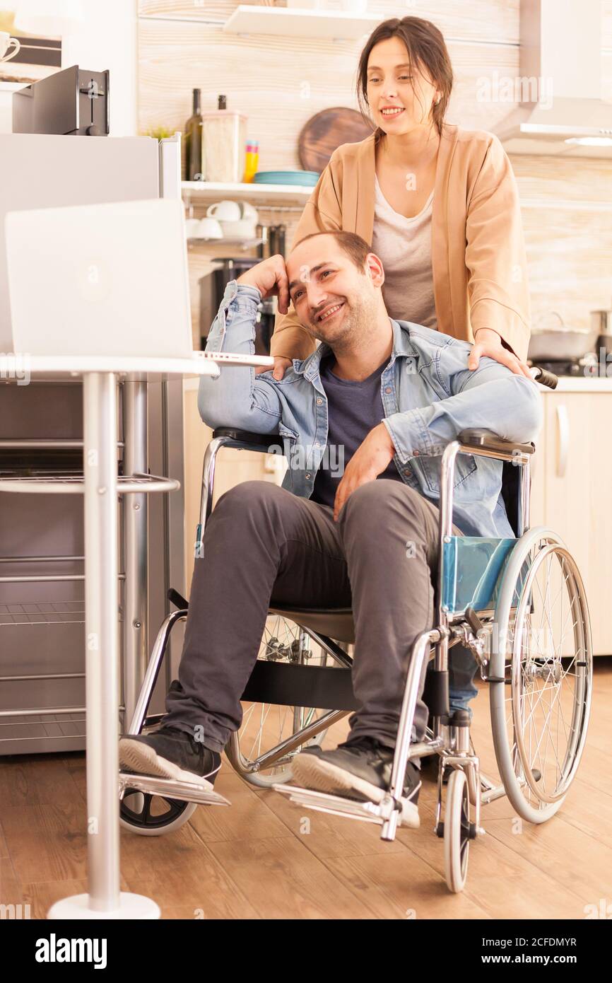 Paralysis Patient In Wheelchair