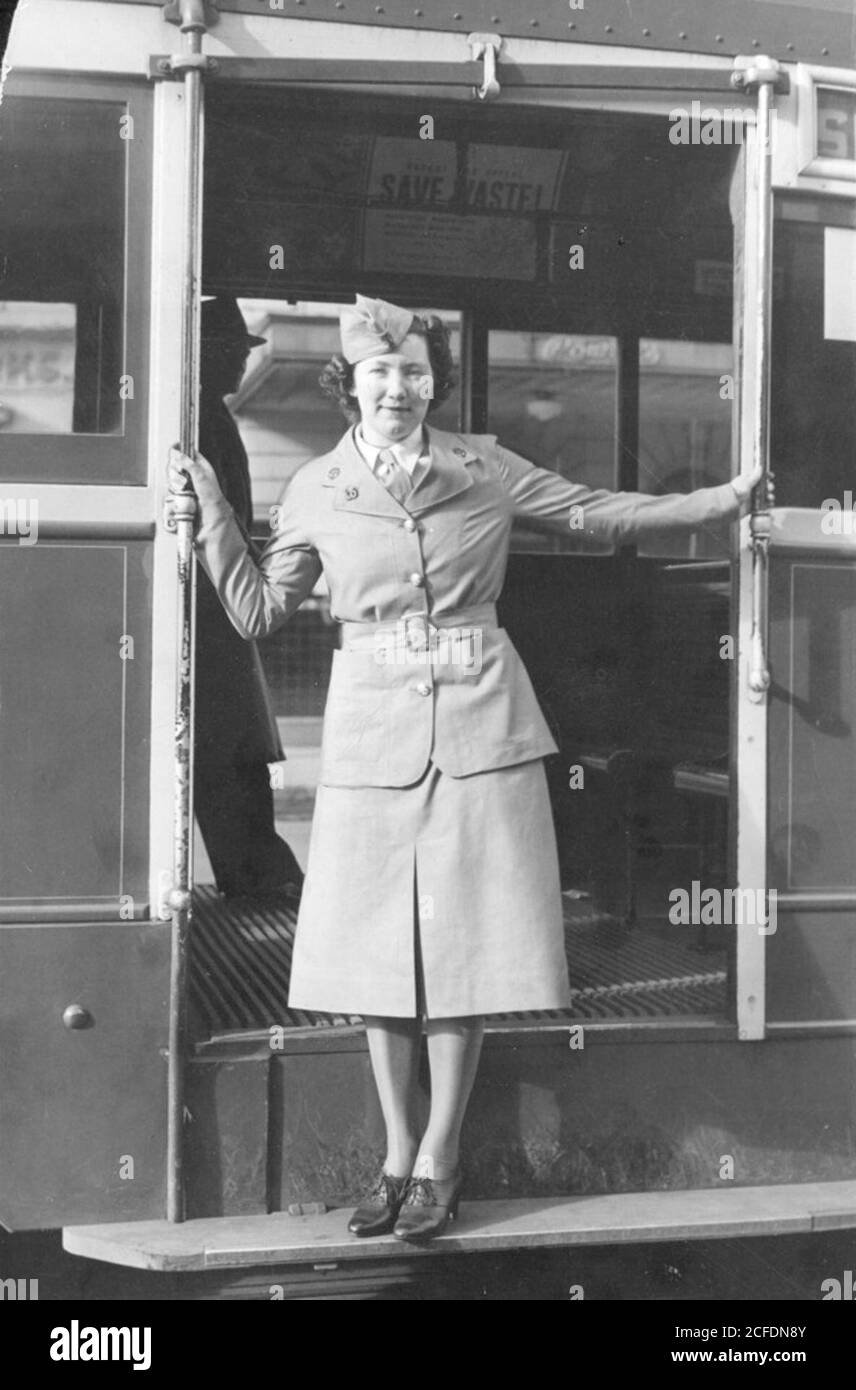 Vintage tram postcard Black and White Stock Photos & Images - Alamy