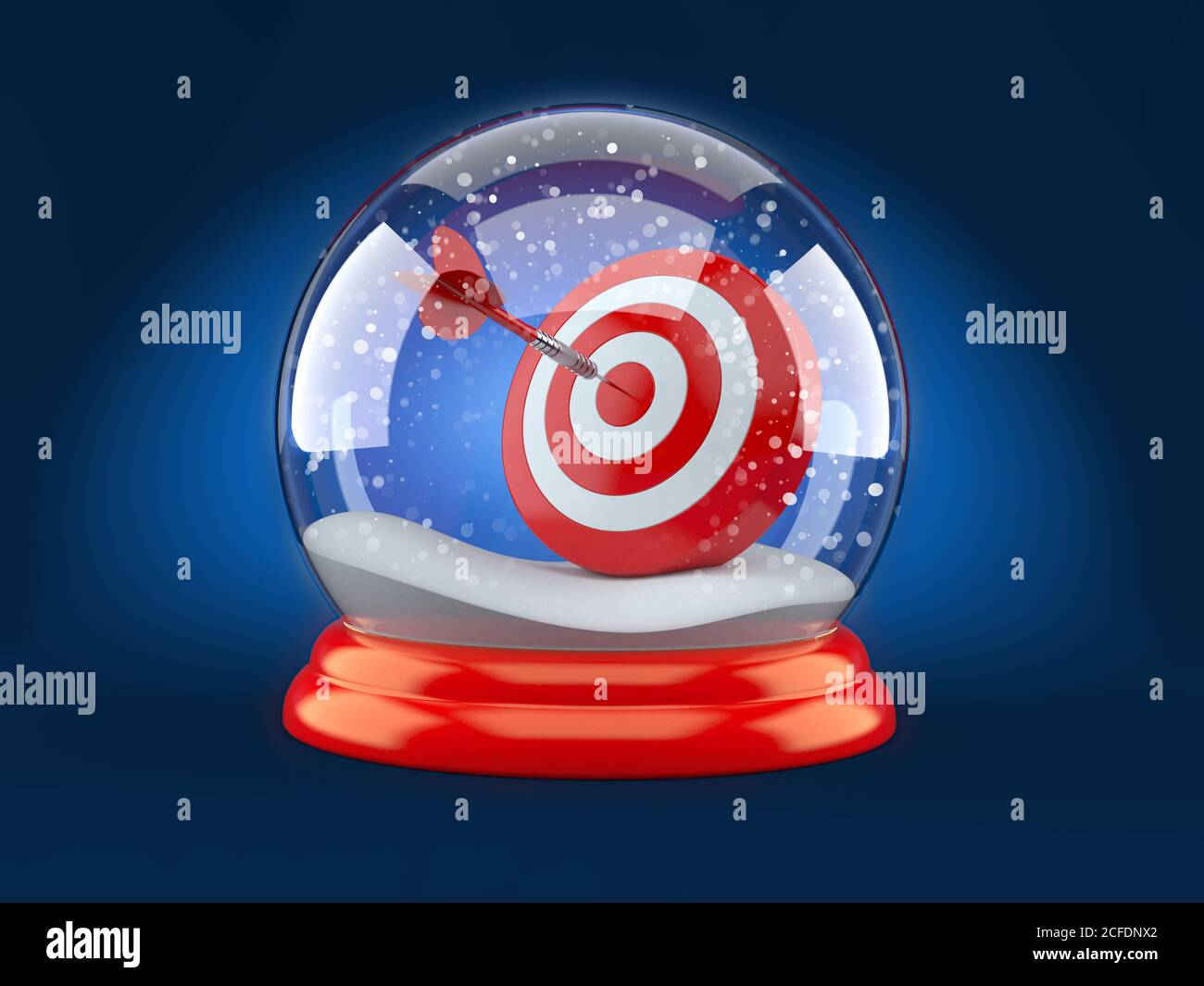 Christmas glass ball with bull's eye isolated on white background Stock ...