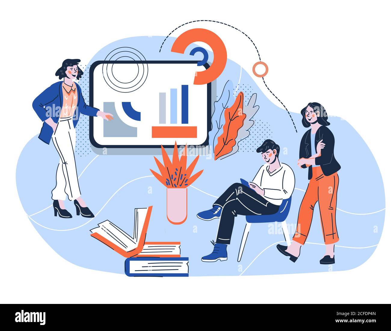 Corporate coaching or business training.Teaching business people and ...