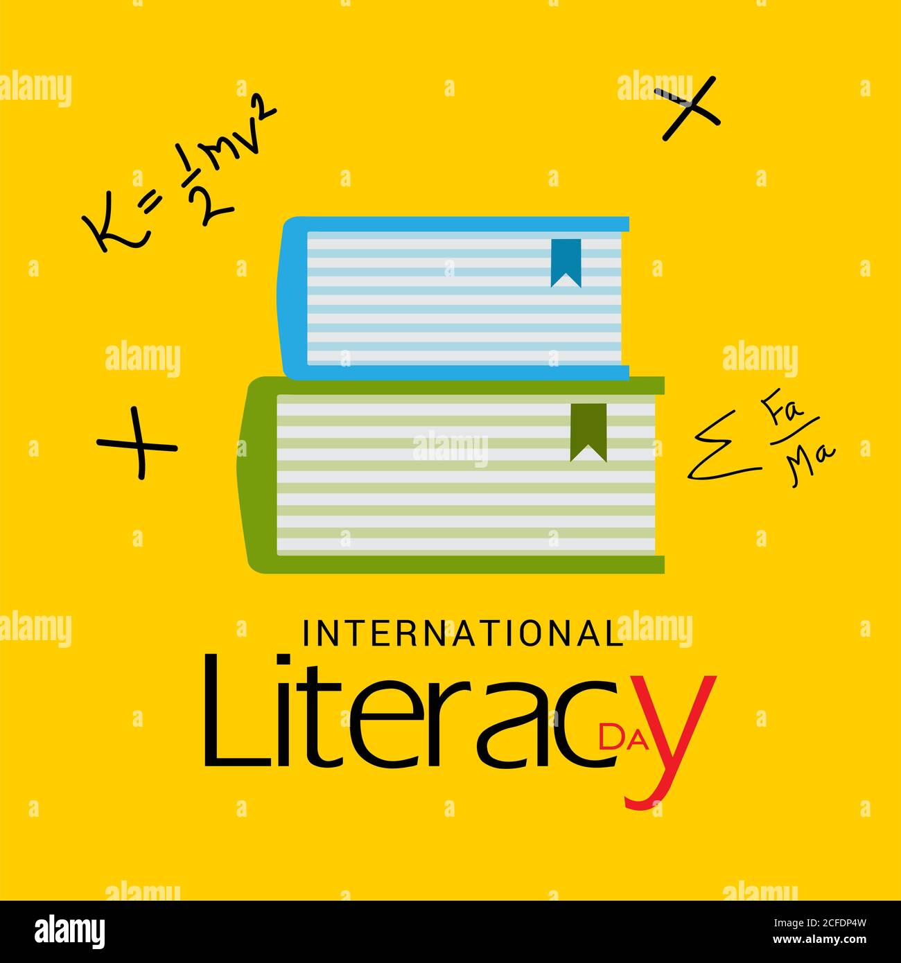 Vector illustration of a Background for International Literacy Day ...