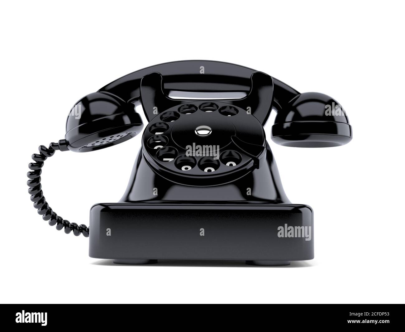 Old telephone isolated on white background Stock Photo - Alamy