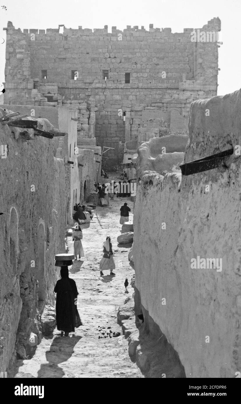 Middle East History - View of village street in Arabic fort built ...