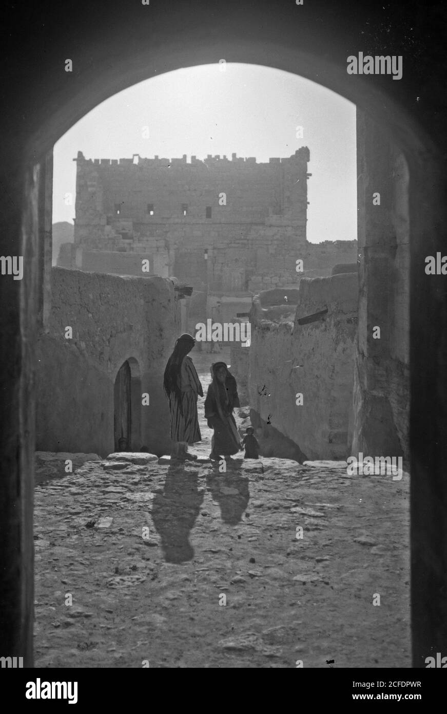 Middle East History - View of village street in Arabic fort built ...