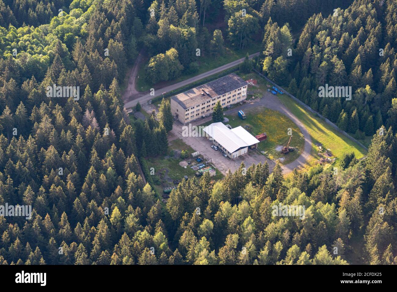 Germany, Saxony-Anhalt, Sorge, former border barracks, inner German ...