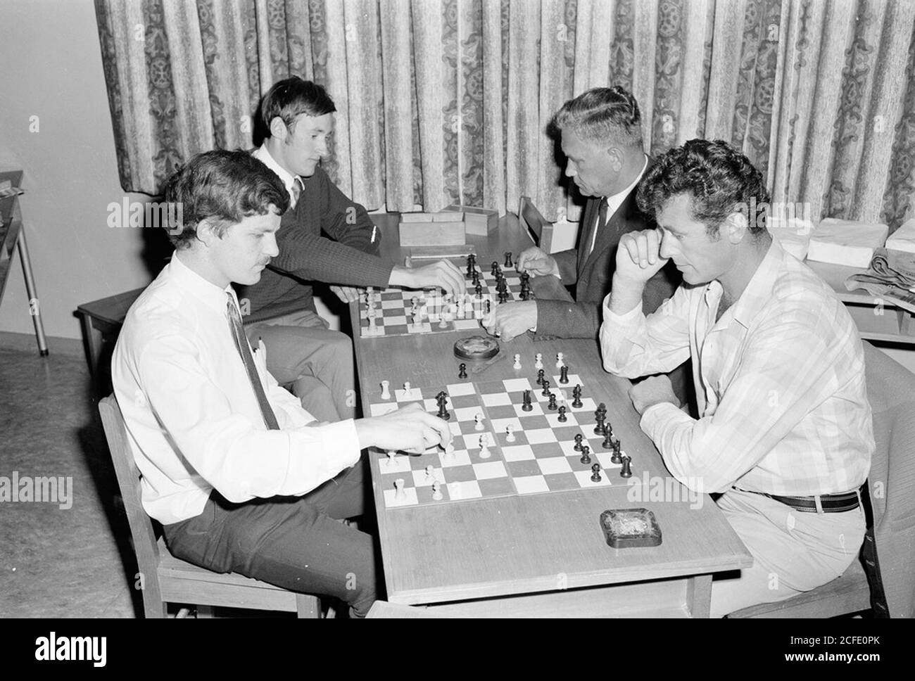 The chess players Black and White Stock Photos & Images - Alamy
