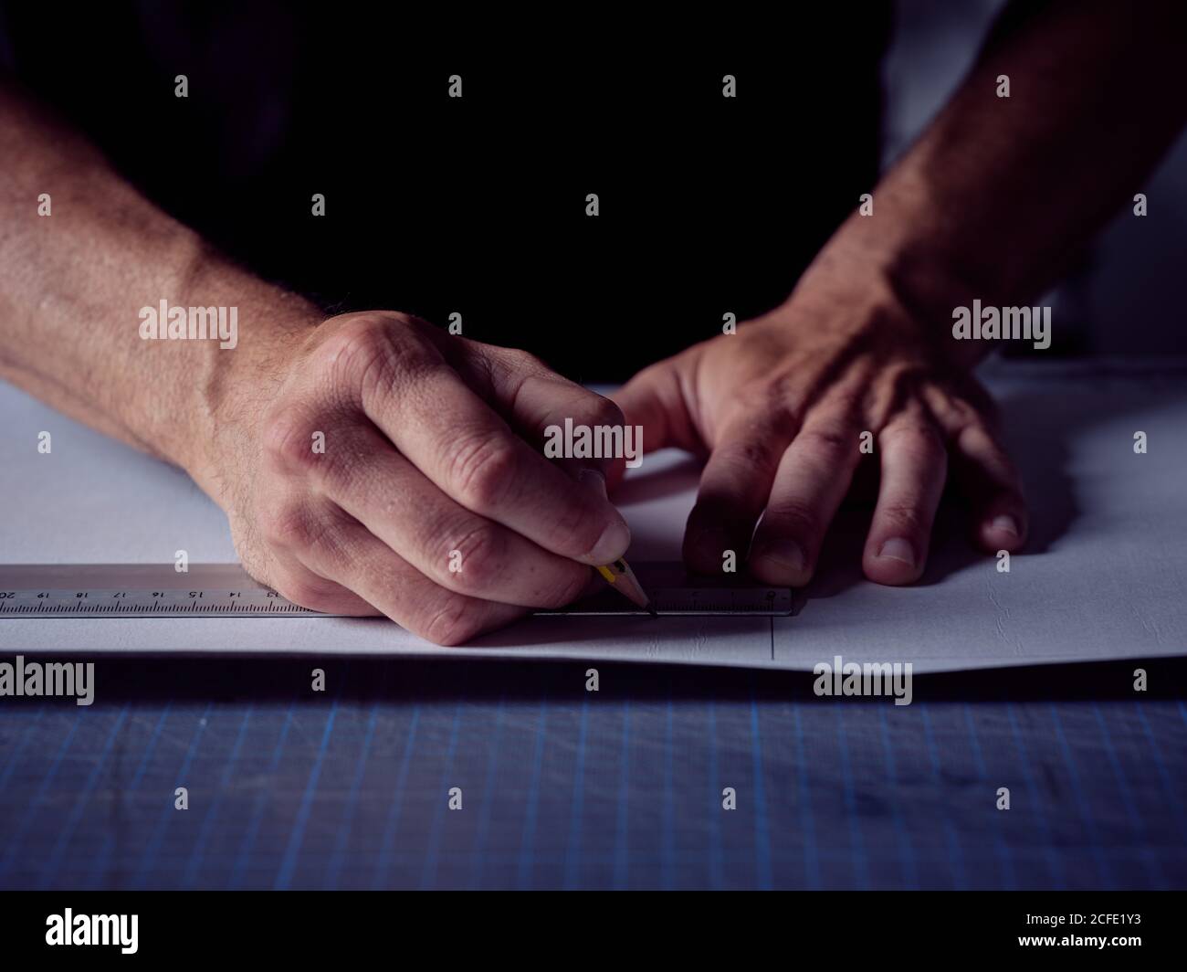 Measure ruler pencil hi-res stock photography and images - Alamy